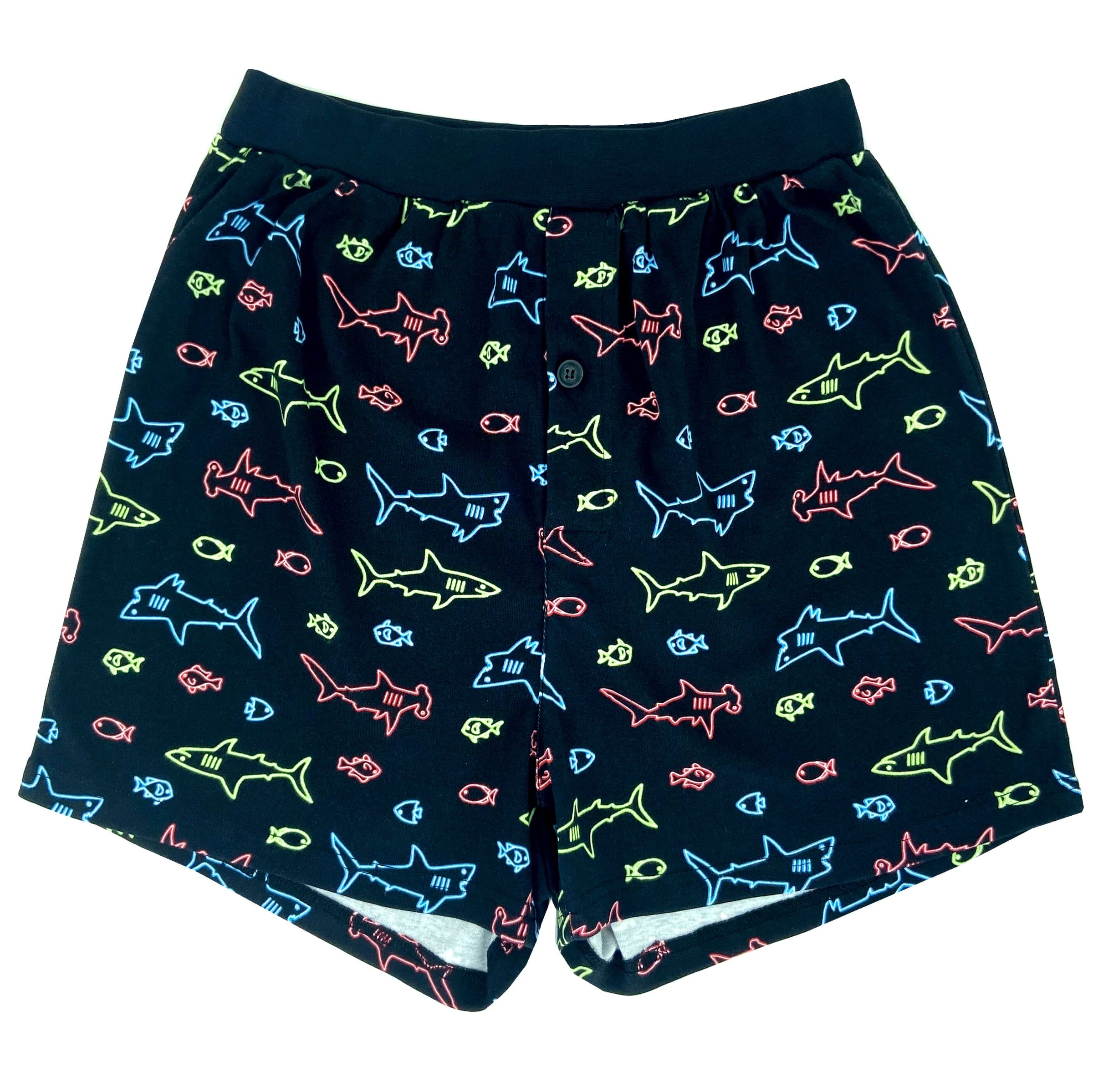 Neon Shark Boxers For Men. Buy Men's Shark Boxer Shorts Here
