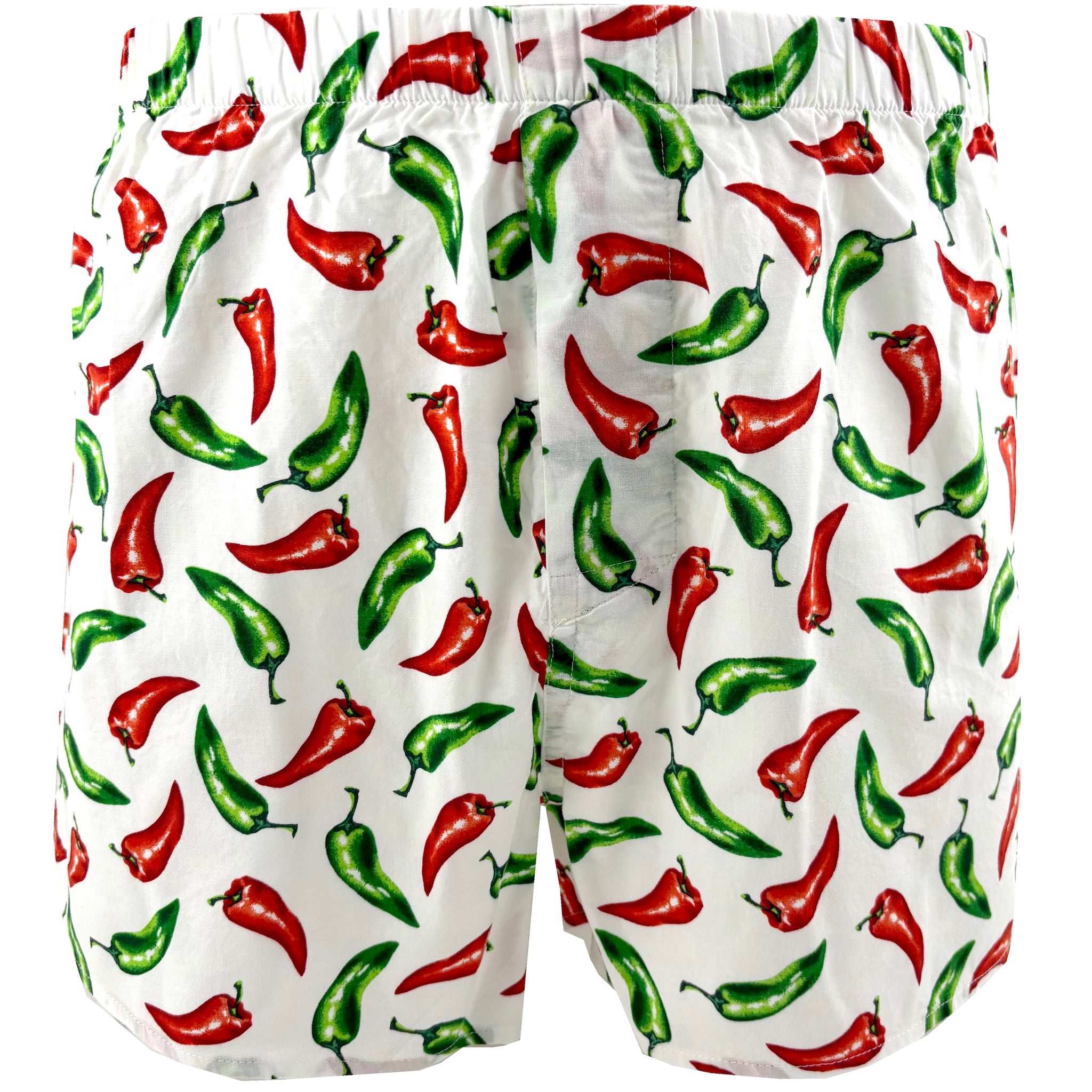 Men's Food Inspired Red Hot Chili Pepper All Over Print Boxer Shorts