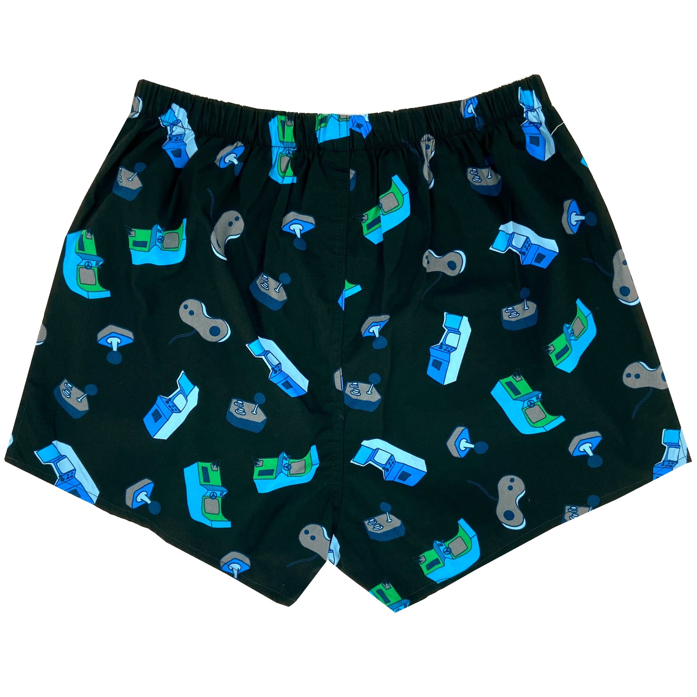Men's Retro Arcade Themed Joystick Novelty Print Cotton Boxer Shorts