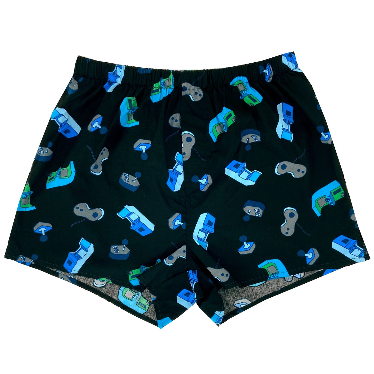 Men's Retro Arcade Themed Joystick Novelty Print Cotton Boxer Shorts