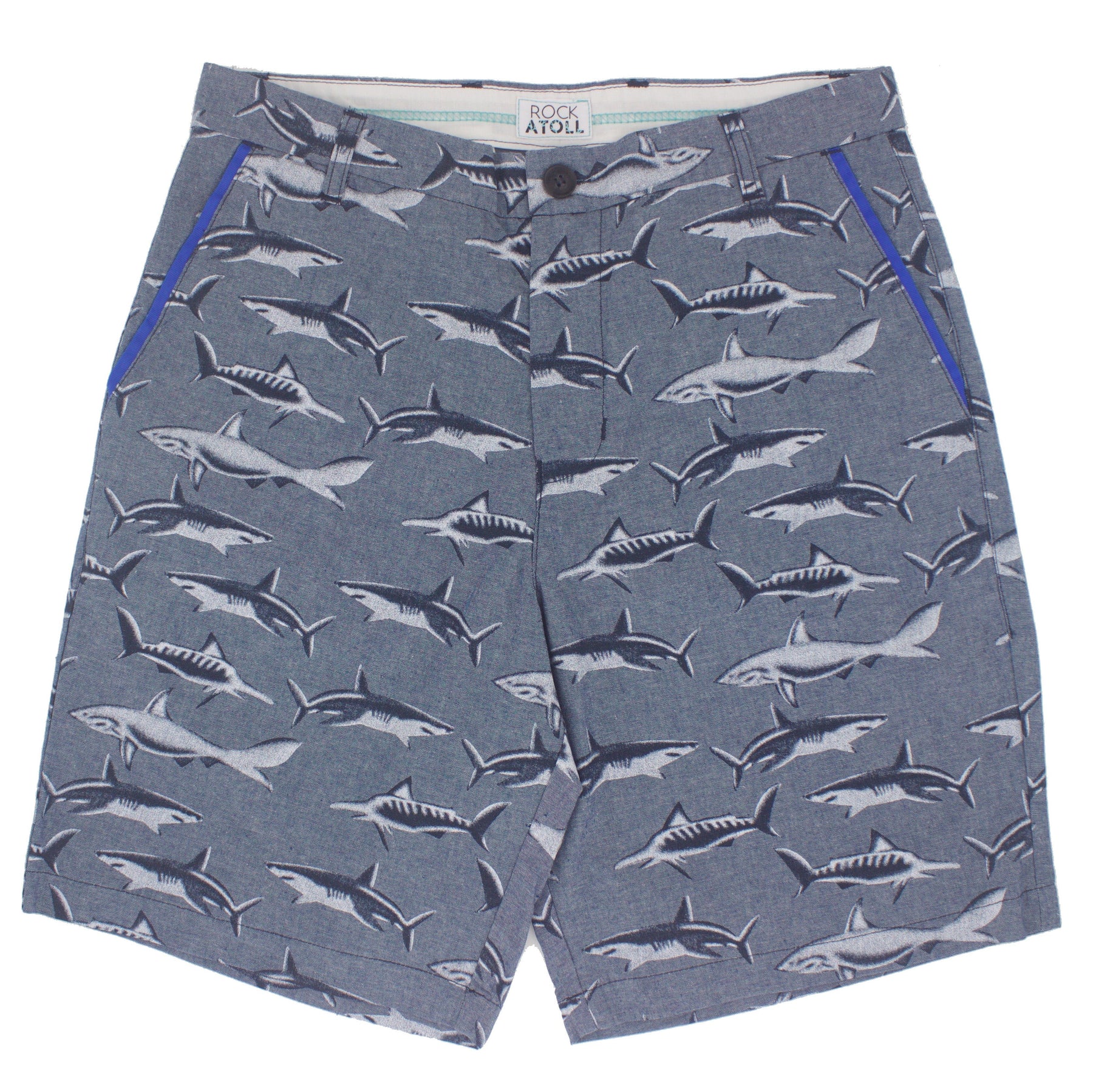 Blue Shark Shorts. Get Cool Mens Shark Shorts | Rock Atoll