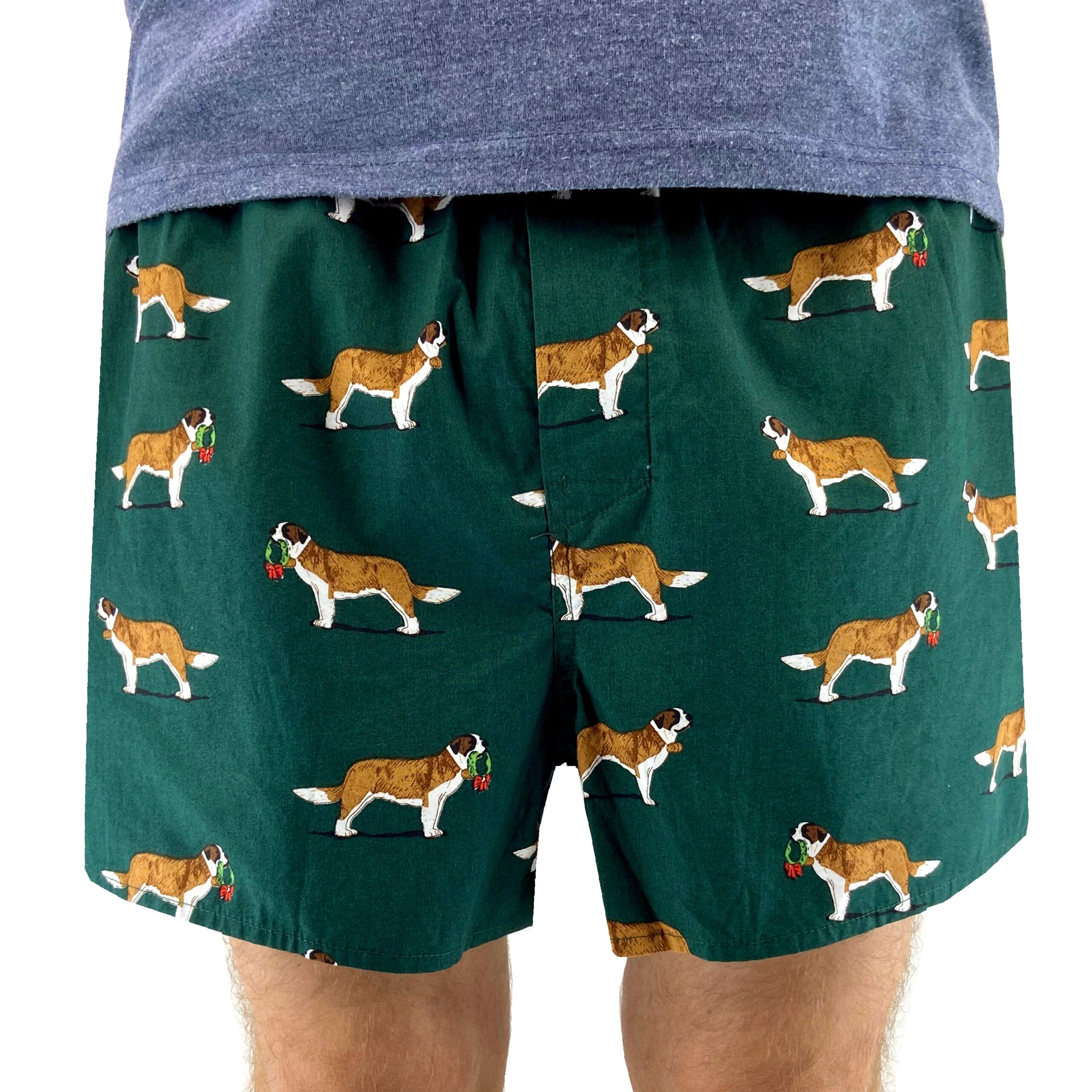 St. Bernard Boxers For Men. Buy Men's Dog Patterned Boxer Shorts Here